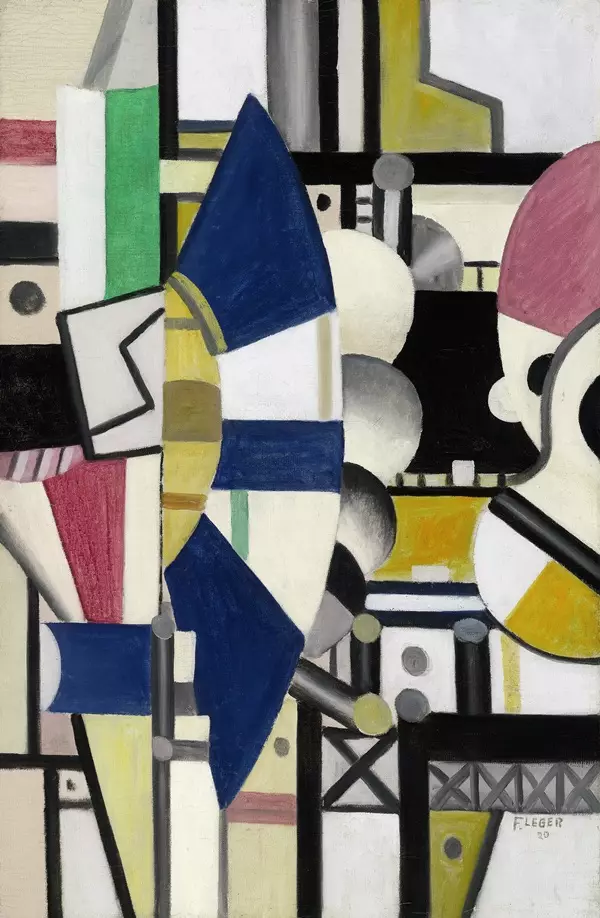 Fernand Léger La Roue Bleue, État Définitif (1920) (kimanta: $8 miliyan-12 miliyan)