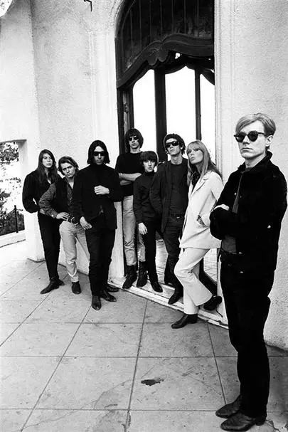 Steve Shapiro, Andy Warhol and the Velvet Underground, Los Angeles, California, 1966. Courtesy of the A. Gallery, Paris and the Center Pompidou-Metz.