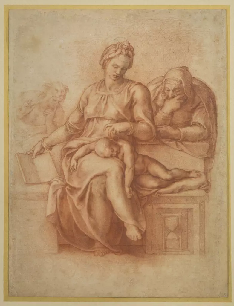 Michelangelo, Madonna del Silenzio (c. 1538).Hoto: Ladabi na Mark Asher / The Harley Gallery.