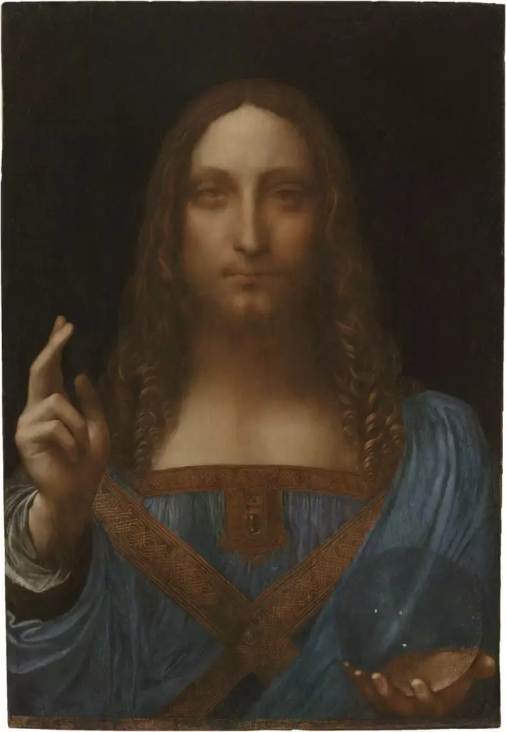 萊昂納多·達·芬奇。 Salvator Mundi（約 1515 年）。