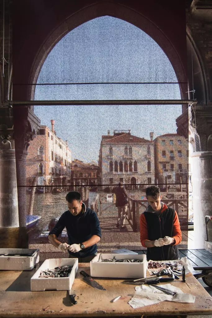 pasar lauk Rialto Venice urang. Poto: Simone Padovani / Awakening / Getty Gambar.