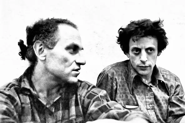 Richard Serra (á esquerda) e Philip Glass nos anos 70. Foto: Richard Landry.