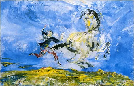 Jack Butler Yeats, The Wild Ones (1947), predaný v Sotheby's London, 21. mája 1999 za 1 233 500 GBP (Premium) (1 976 129 USD)