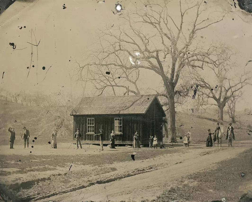 Billy the Kid na-egwu croquet (nju), 1878. Foto: Kagin's.