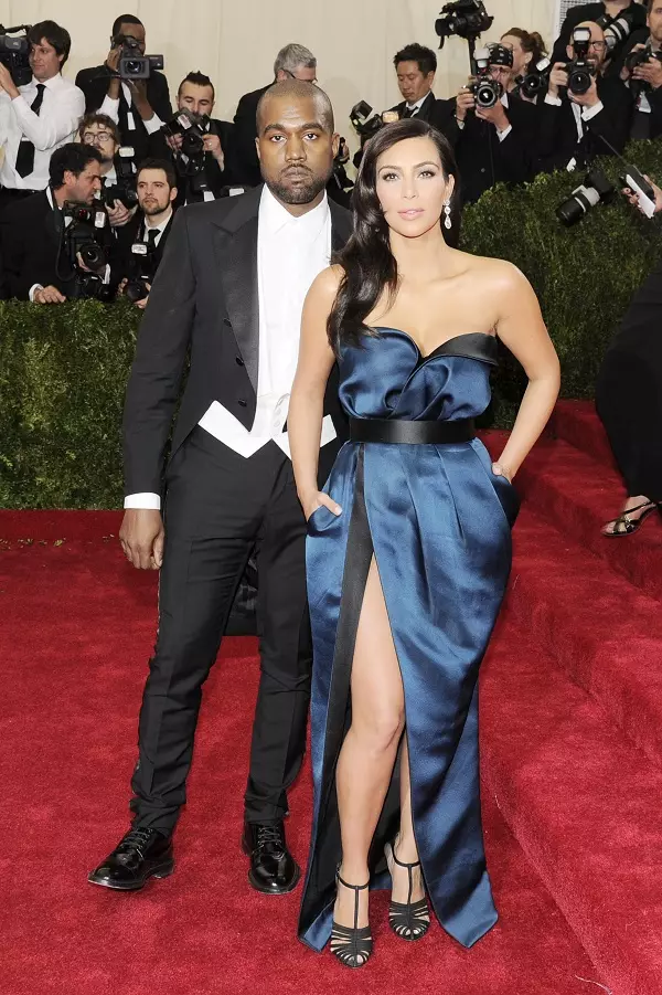 Kanye West y Kim Kardashian en la Met Gala. Foto de Nicholas Hunt cortesía de Patrick McMullan.