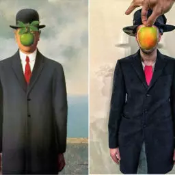 The Son of Man (1964), de Rene Magritte e Fools Do ArtFoto vía: Fools Do Art