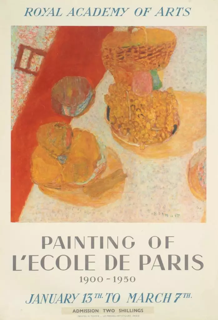 En plakat for et show av l'Ecole de Paris-artister. Med tillatelse fra Royal Academy of Arts.