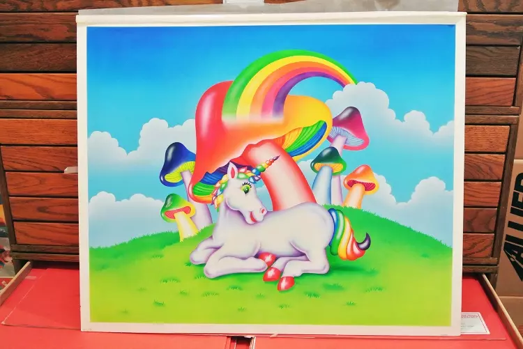 Uchoraji wa mapema wa Lisa Frank. Picha: Carly Mark/Courtesy Foundations.