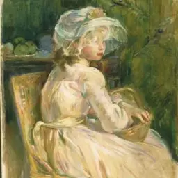 Berthe Morisot, Ngoanana e Monyane ea nang le Basketkete (1892). Setšoantšo: ka thuso ea Philadelphia Museum of Art.