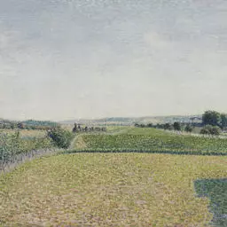 Camille Pissarro, Járnbraut til Dieppe (1886). Mynd: með leyfi Philadelphia Museum of Art.