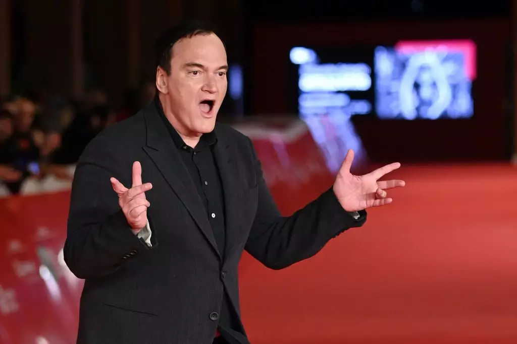 Quentin Tarantino i luga o le kapeta mumu i le 16th Roma Film Fest 2021 ia Oketopa 19, 2021 i Roma, Italia. (Ata na saunia e Daniele Venturelli/Daniele Venturelli/WireImage)