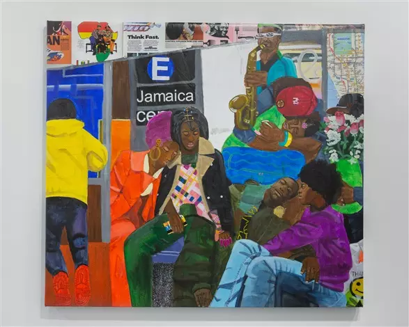 Emily Manwaring, E Train to Jamaica Center (2020). Ihsan artis.