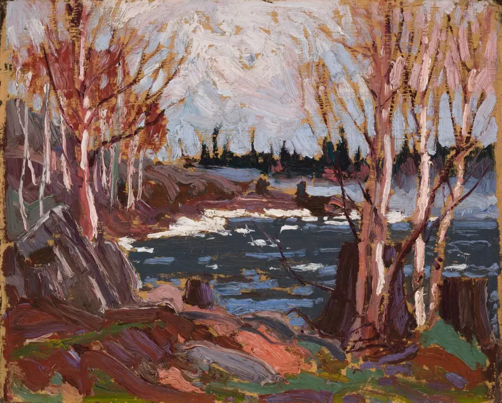 Tom Thomson, kanadíska vorið (1916). Með leyfi Heffel.