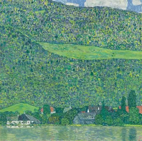 Litzlberg am Attersee pa Gustav Klimt