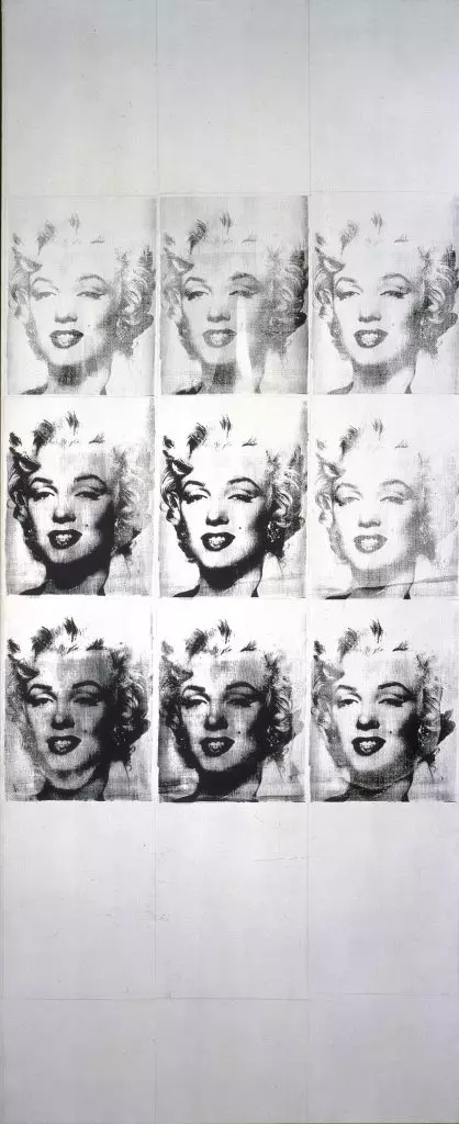 Andy Warhol, Marilyn (9 lần) [Nine Marilyns (1962). Ảnh: Richard Grey Gallery.