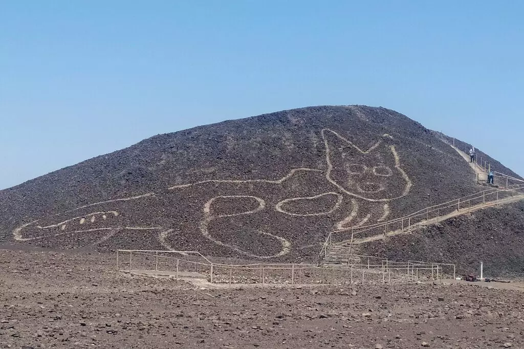 Ua aliali mai se foliga o le pusi i Peru's Nazca Lines, e tusa ai ma le Matagaluega o Aganuu.