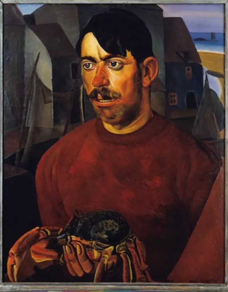 Boris Dmitrievich Grigoriev, Fischer und ein Krebs. Mit freundlicher Genehmigung der ABA-Galerie.