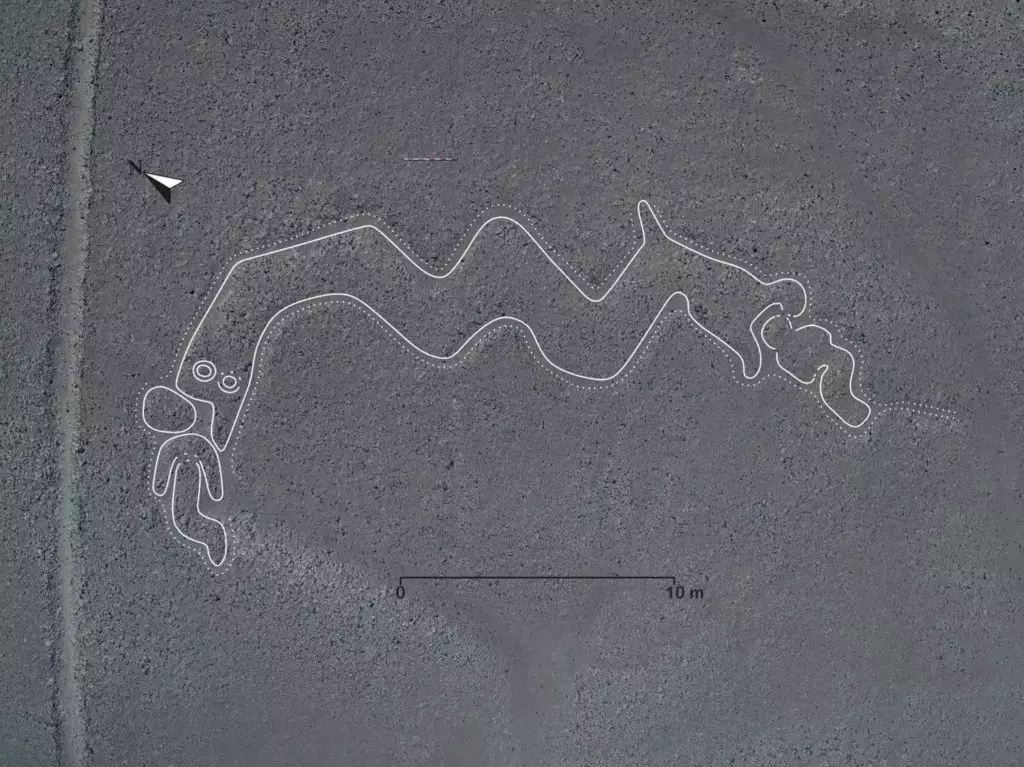 La ligne de Nazca analysée représente un serpent à deux têtes dévorant des humanoïdes.