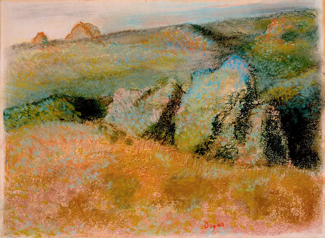 Edgar Degas, Landscape with Rocks (1892). Şəkil: Müasir İncəsənət Muzeyinin izni ilə.