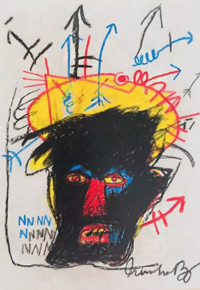 Jean-Michel Basquiat, Sin título (circa 1982). Cortesía de Mark Borghi Bellas Artes.