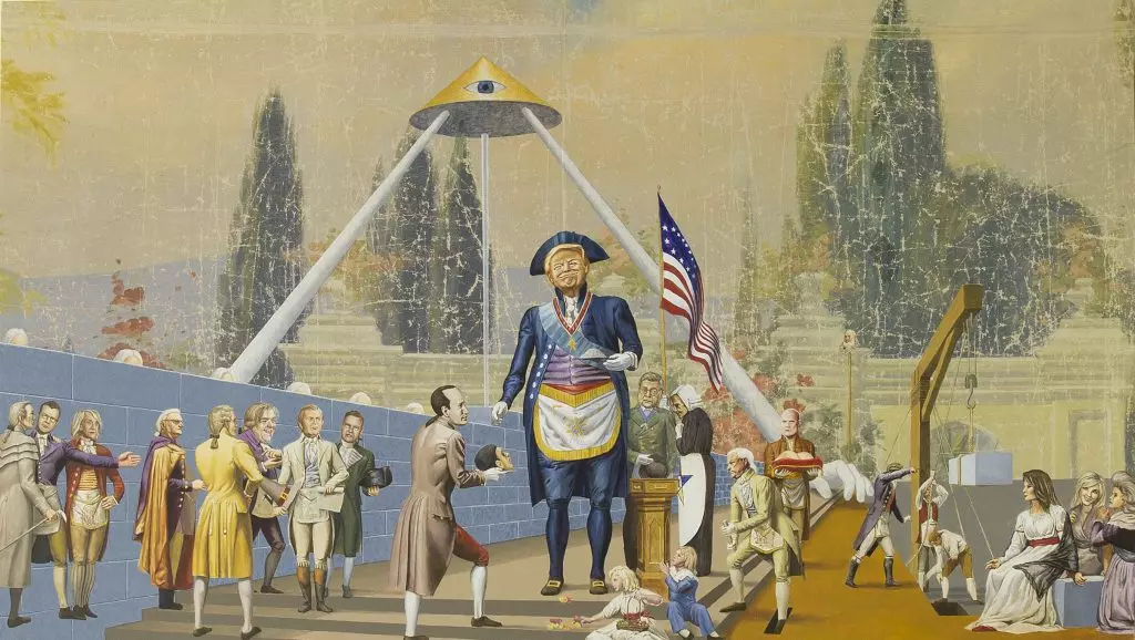 Jim Shaw, The Master Mason (2020). Kasedhiya saka seniman lan Galeri Simon Lee.