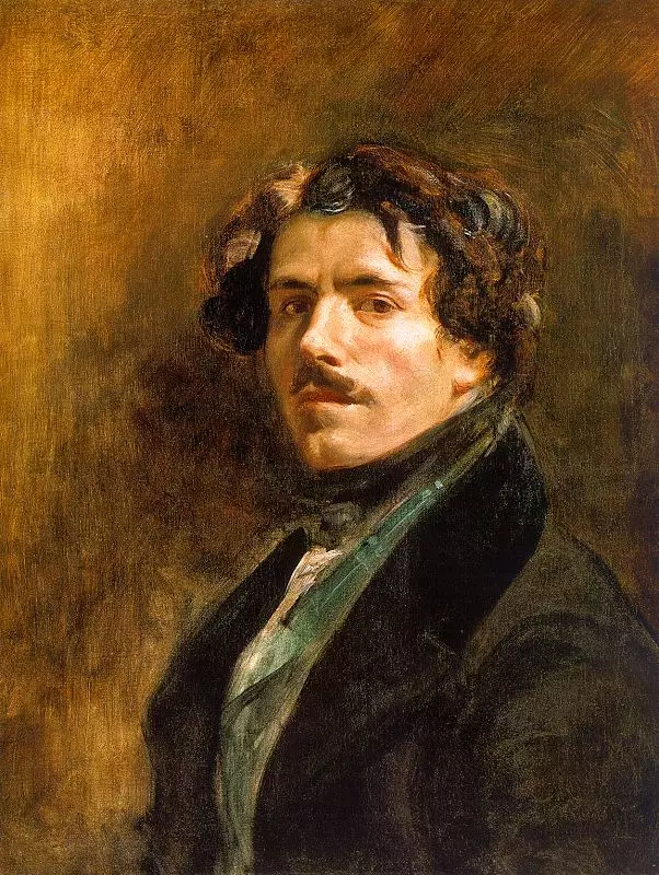 Eugène Delacroix, சுய உருவப்படம் (1837). பொது களத்தில் உள்ள படம்.