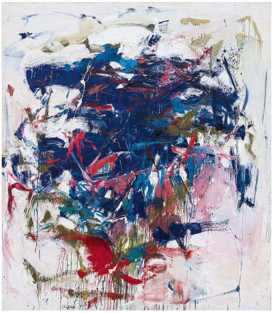 瓊·米切爾（Joan Mitchell），《岩底》（1960 年）。德克薩斯大學奧斯汀分校布蘭頓藝術博物館收藏，由 Mari 和 James A. Michener 捐贈； ©瓊·米切爾的財產。