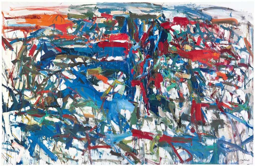 Joan Mitchell, aan de havenmeester (1957). Foto door Tony Prikril; AKSArt LP; © landgoed van Joan Mitchell.