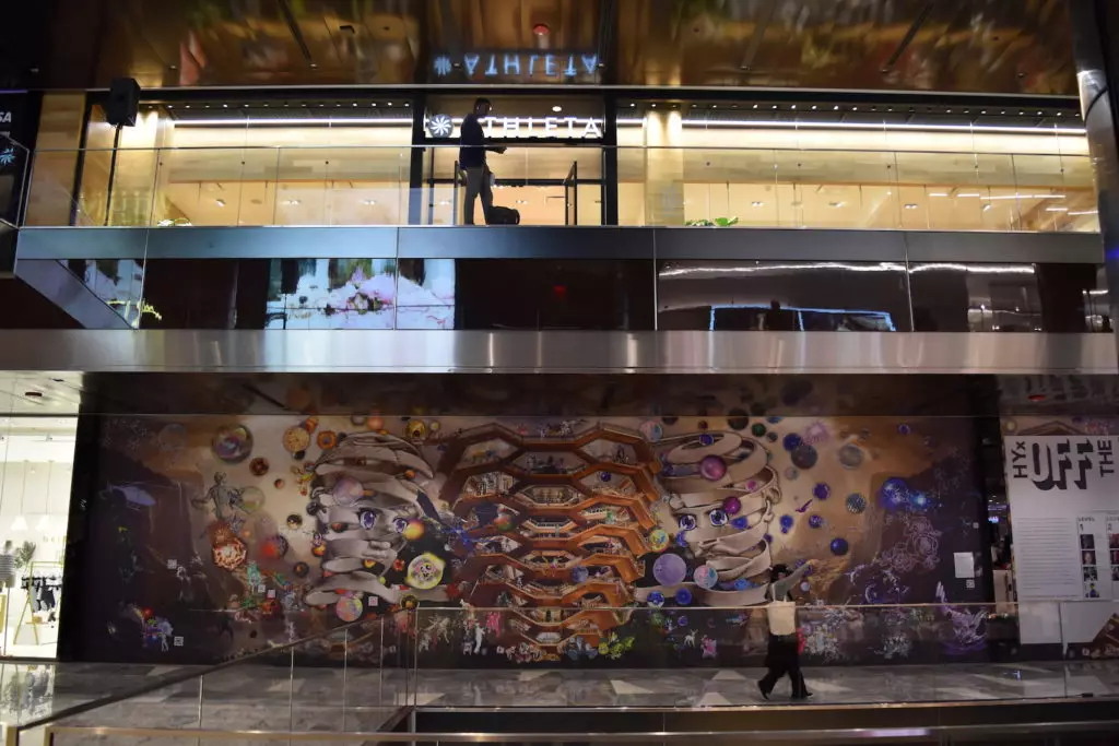 Installatioun Vue vun Jeanette Hayes Mauer op Hudson Yards. Bild: Ben Davis.