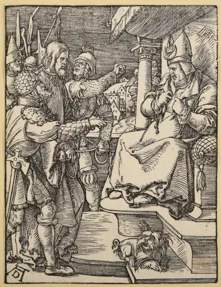 Albrecht Dürer, Christus vor Kaiphas (1509-11). Cortesia Kurhaus Kleve