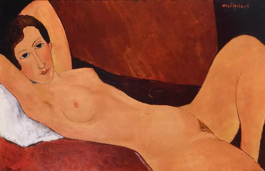 O lenei Amedeo Modigliani, Reclining Nude (Ata o Céline Howard), na faoa mai se faʻaaliga i Genoa ma faʻamaonia e pepelo. Fa'aaloaloga a le Genova Palazzo Ducale.