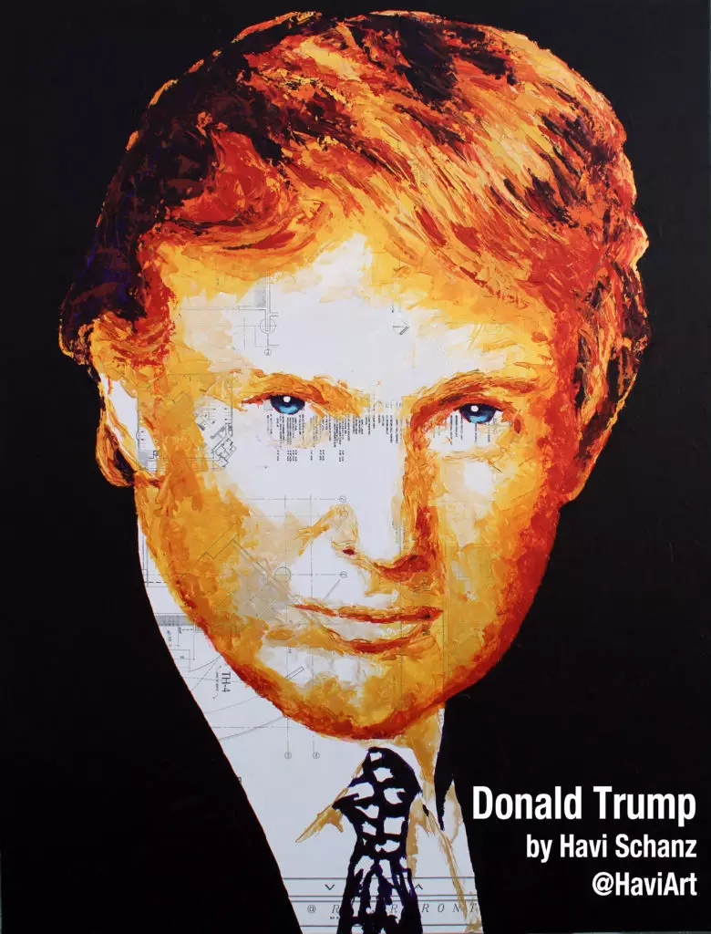 Havi Shanz, Donald Trump. Havi Shanz/@HaviArt අනුග්‍රහයෙනි.