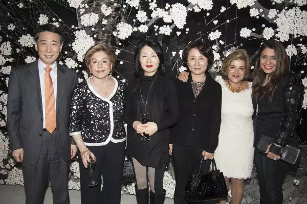 Ambassador Oh Joon, Nahid Taghinia, Ran Hwang, Kim Miri, Leila Heller, Muna Rihani Al-Nasser © Patrick McMullan