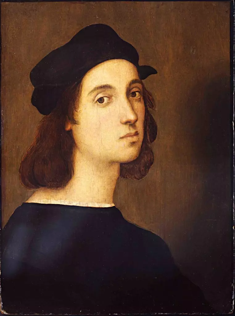 拉斐爾，自畫像（1506-1508）。佛羅倫薩，Gallerie degli Uffizi，Galleria delle Statue e delle Pitture。 Gabinetto fotografico delle Gallerie degli Uffizi - Su concepmente del Ministero per i Beni e le Attività Culturali e del Turismo。