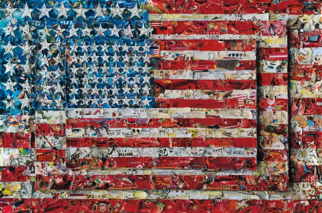 Naha bijî li ser mezadên Artnet: Wêneyek Vik Muniz ku ji Yek ji Wêneyên Herî Nîşaneyên Jasper Johns îlhama xwe girtiye. 810_1