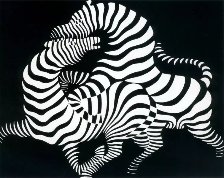 Yn Fyw Nawr ar Arwerthiannau Artnet: Cyfansoddiad Trawiadol gan y Tad op Art, Victor Vasarely 813_2