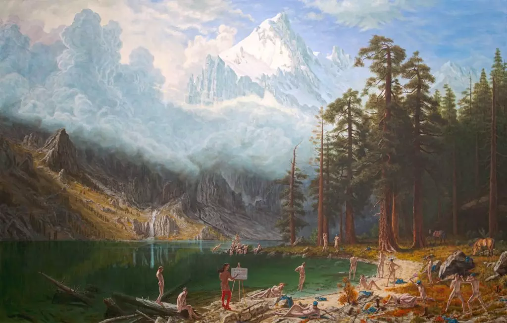 Kent Monkman, Historia është pikturuar nga fitimtarët (2013). Muzeu i Artit në Denver.