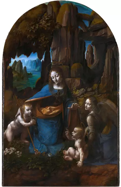 Leonardo da Vinci, Virgin of the Rocks (1483-86) Courtesy the National Gallery, London