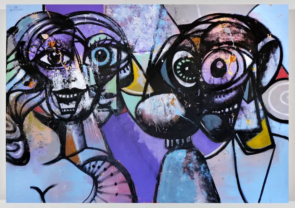 George Condo, Jarak Angka 3 (2020). Gambar kahadean tina artis sareng Hauser & WIrth.