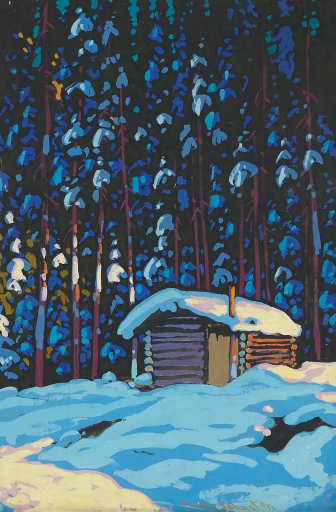 Franz Johnston, Cabin na Snowy Woods. Site n'ikike nke Waddington.