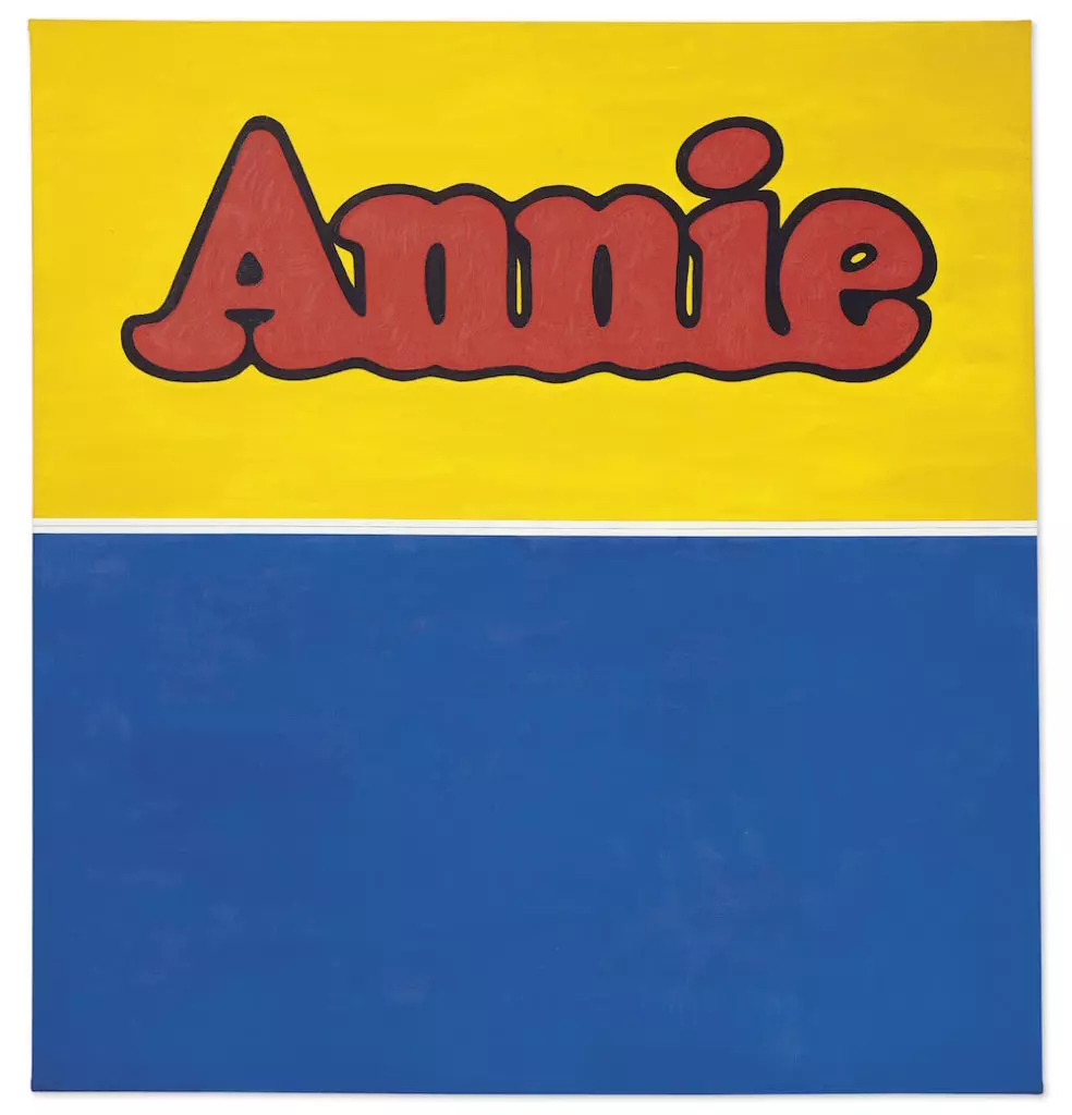 Ed Ruscha, Annie (1962). Aworan iteriba Christie's