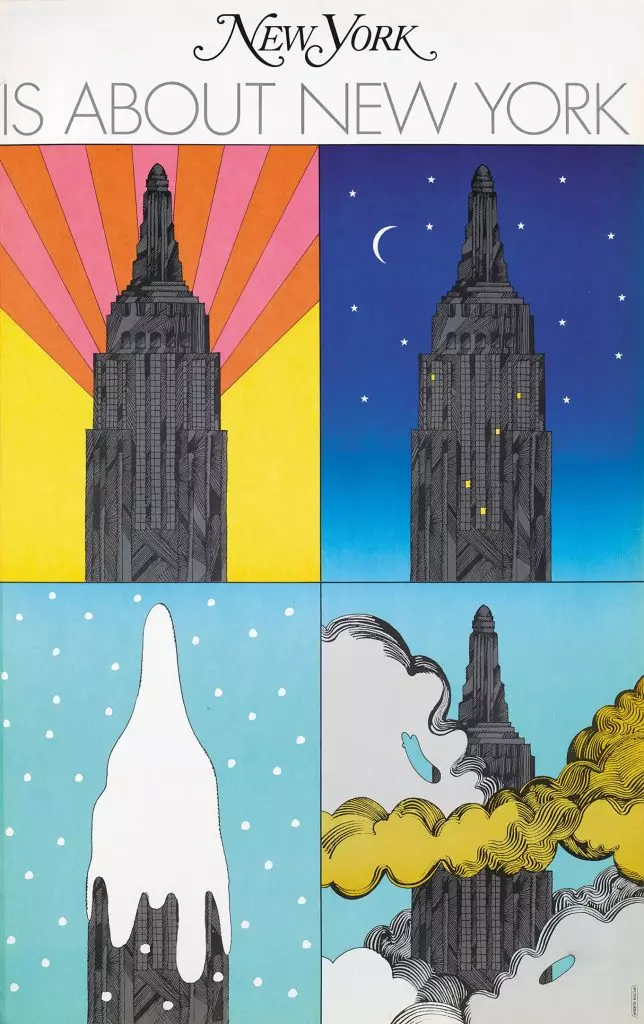 Milton Glaseri plakat, mis reklaamib ajakirja New York käivitamist (1967). Milton Glaseri loal.