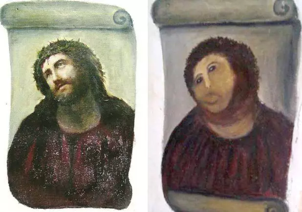 Elías García Martínez, Ecce Homo (1930), ac ymgais adfer enwog Cecilia Giménez yn 2012.