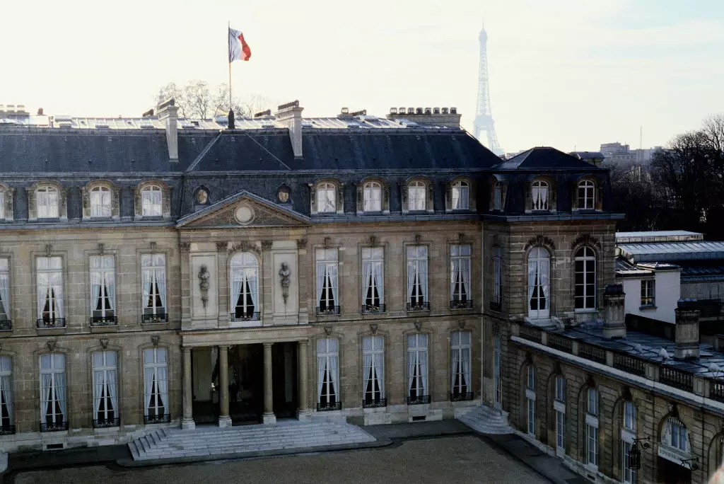 Het Elysée-paleis. Foto door Bernard Annebicque/Sygma/Sygma via Getty Images.