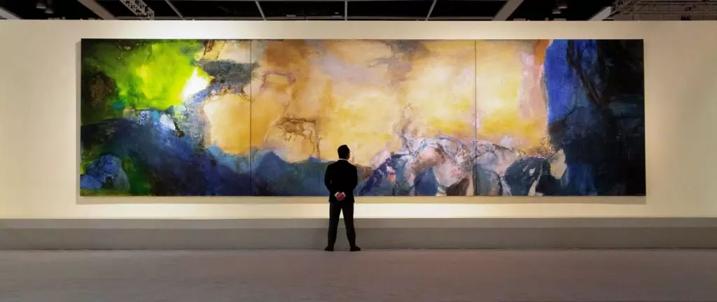 Zao Wou-Ki Juin—oktober 1985 (1985). Foto med tillstånd av Sotheby's.